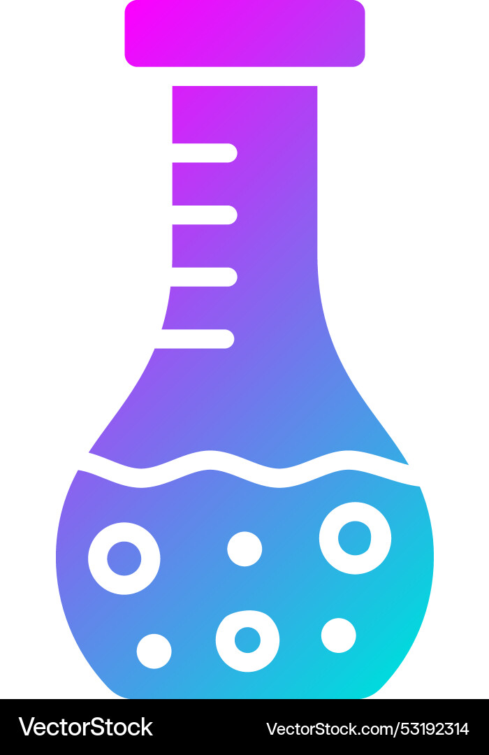 Volumetric flask icon design Royalty Free Vector Image
