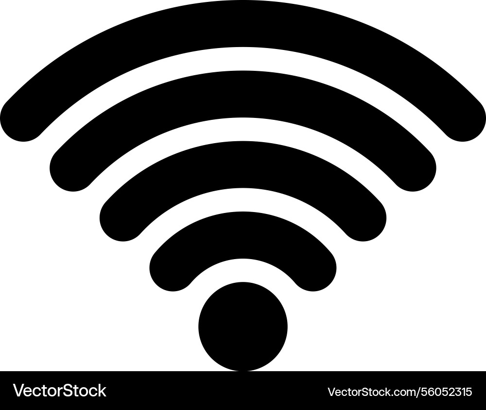 A simple wifi logo icon signal Royalty Free Vector Image
