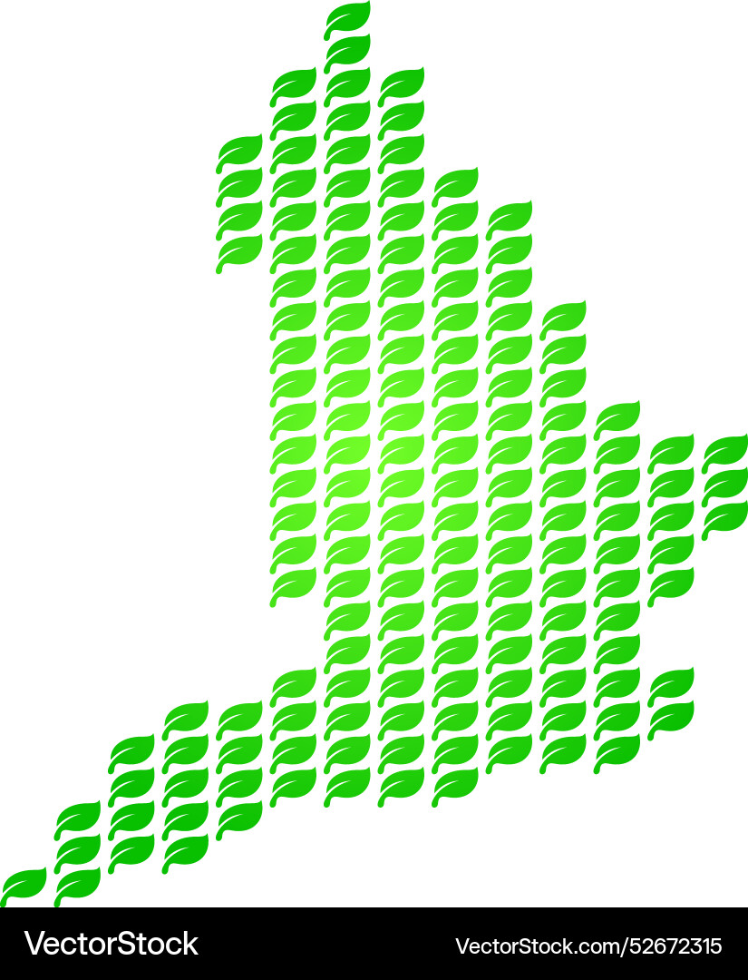 Abstract england map formed by leaf shapes Vector Image