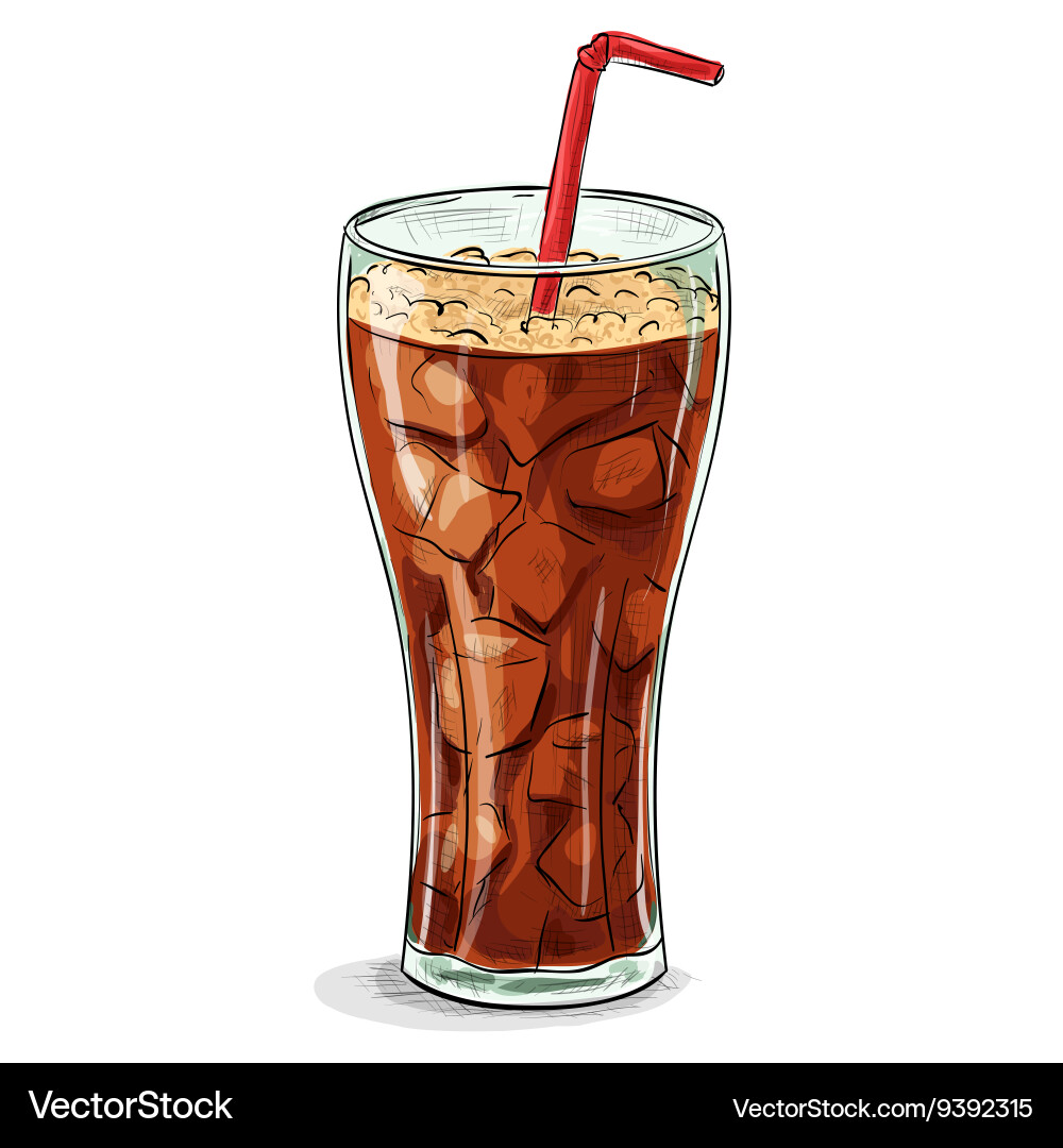 Coca cola color picture sticker Royalty Free Vector Image