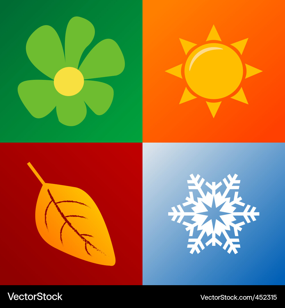 Four seasons Royalty Free Vector Image - VectorStock