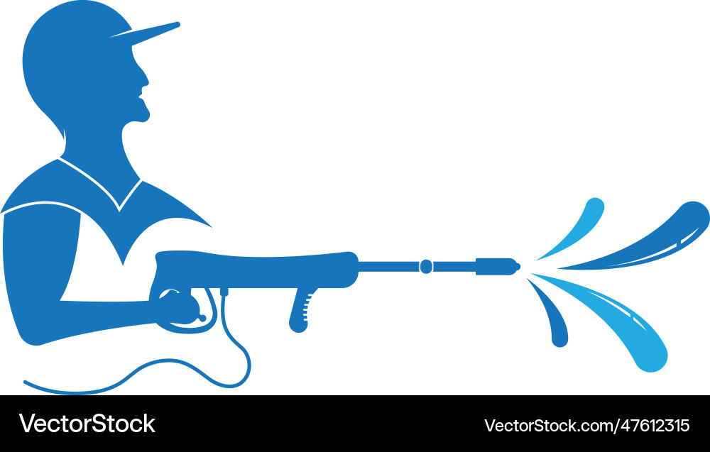 Pressure washing logo template Royalty Free Vector Image