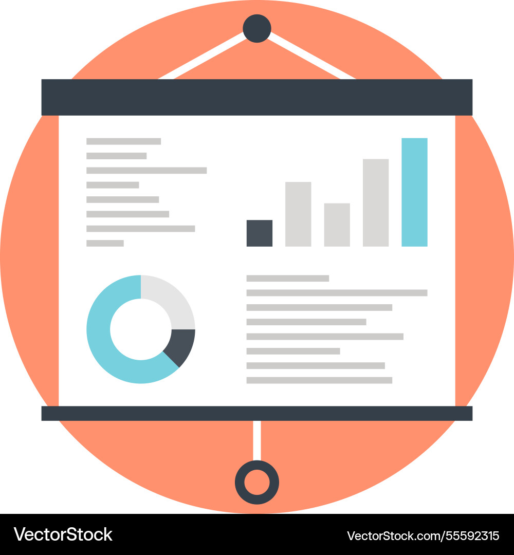 Report flat web icon Royalty Free Vector Image