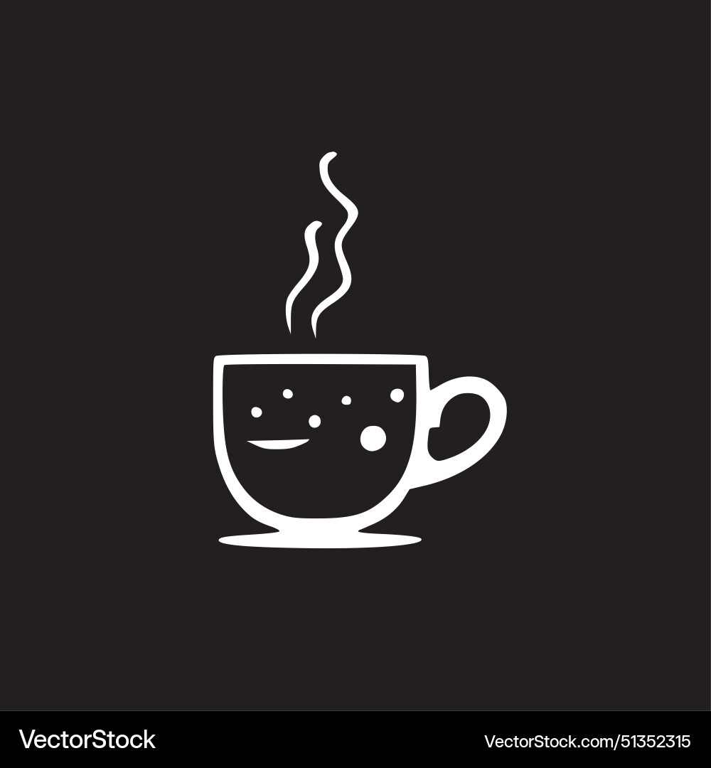 Tea - minimalist and flat logo Royalty Free Vector Image