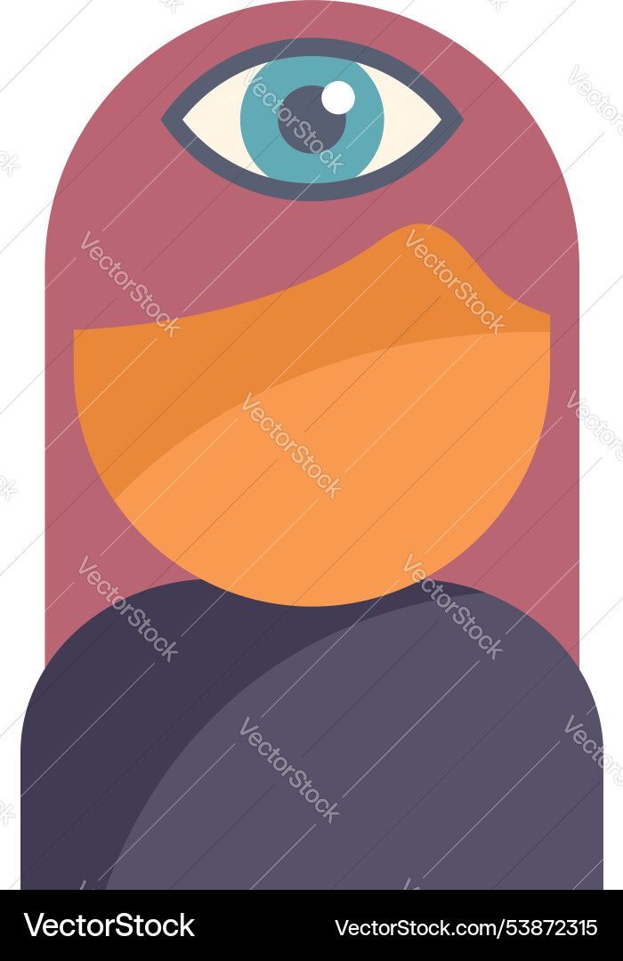 Woman opening third eye expanding consciousness Vector Image