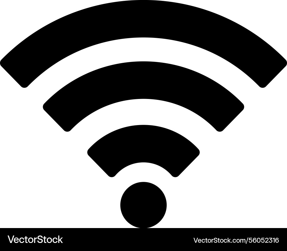 A simple wifi logo icon signal Royalty Free Vector Image