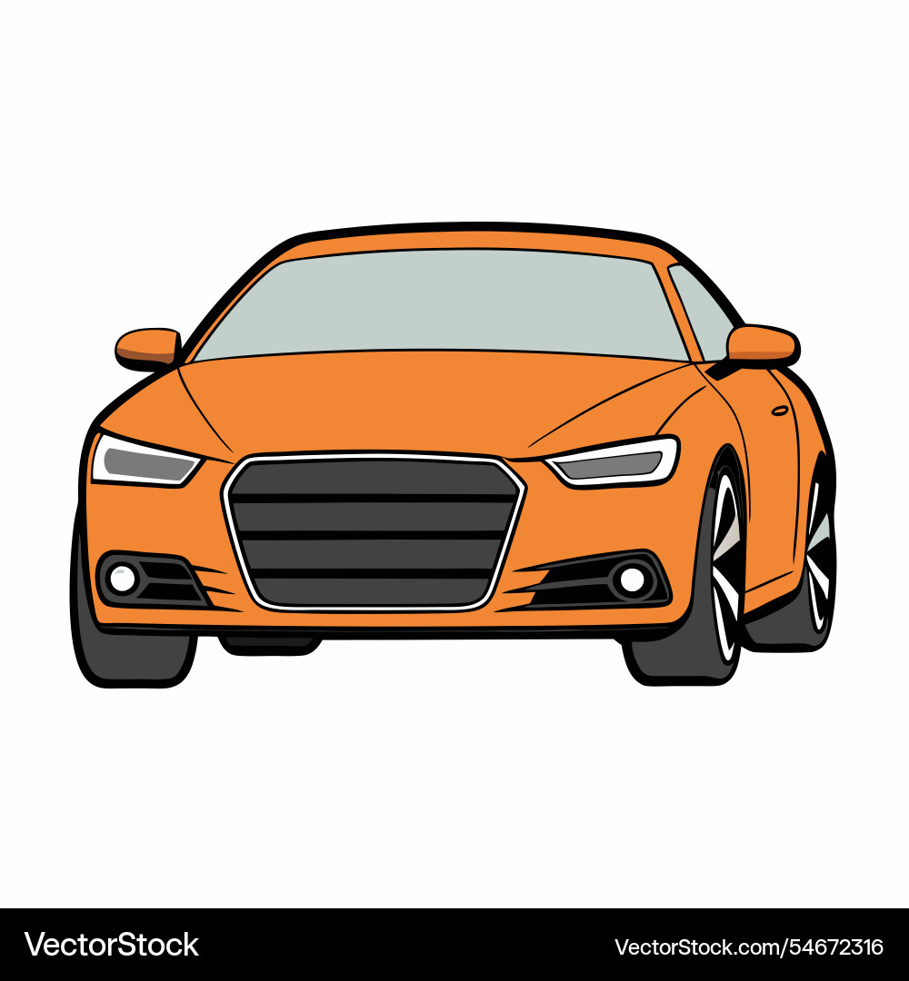 Audi car flat design Royalty Free Vector Image