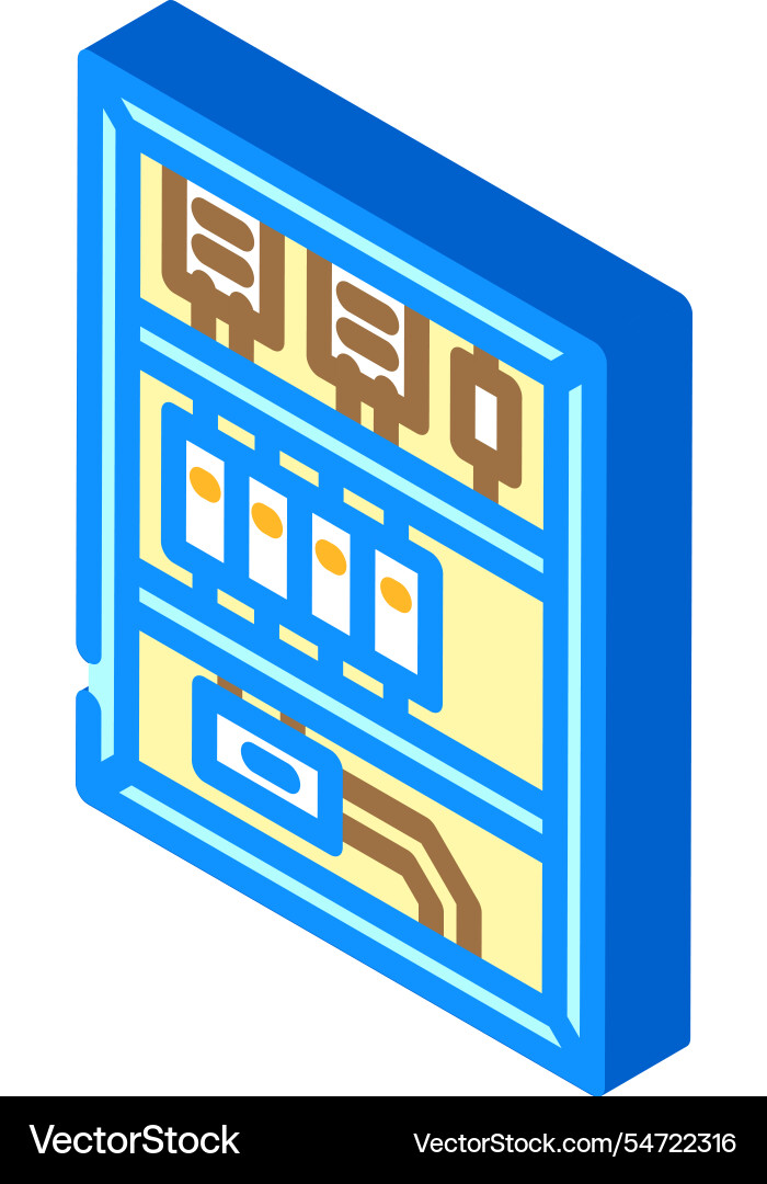 Automation control panel industry 3 isometric icon
