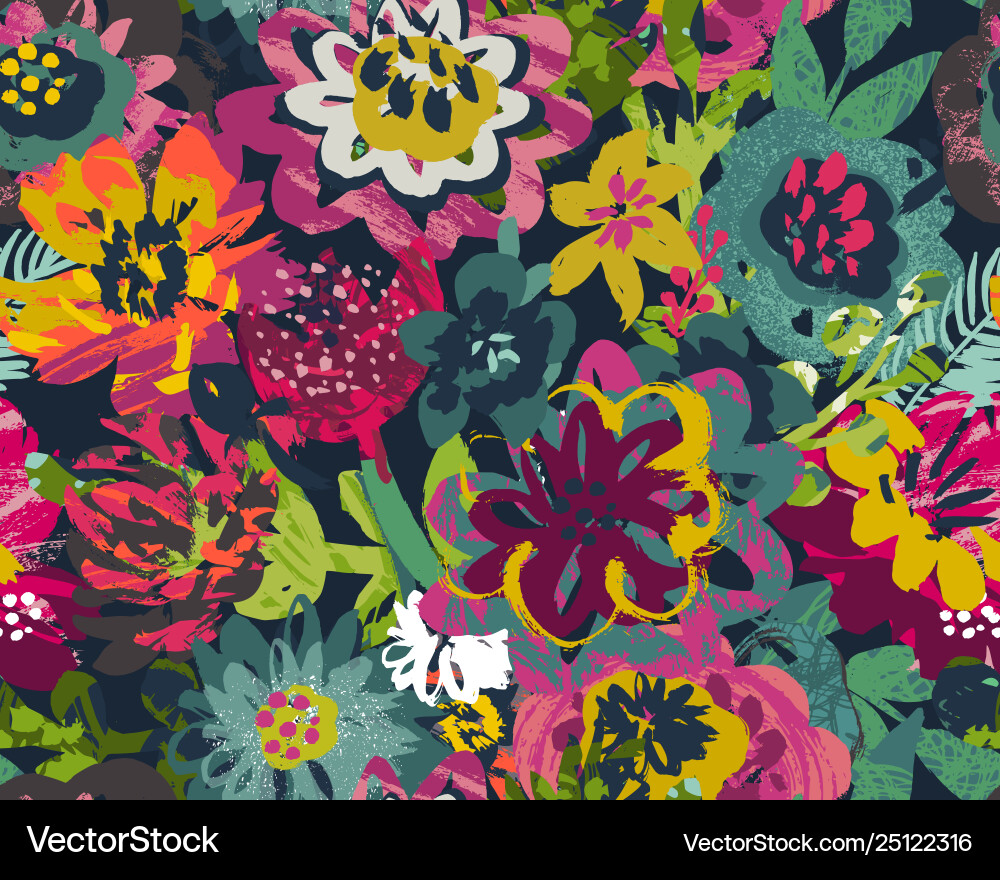 Botanical Floral Pattern Royalty Free Vector Image