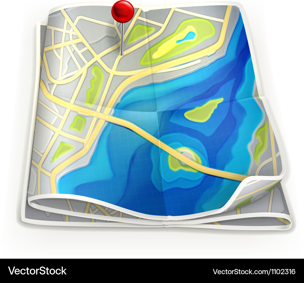 City map Royalty Free Vector Image - VectorStock