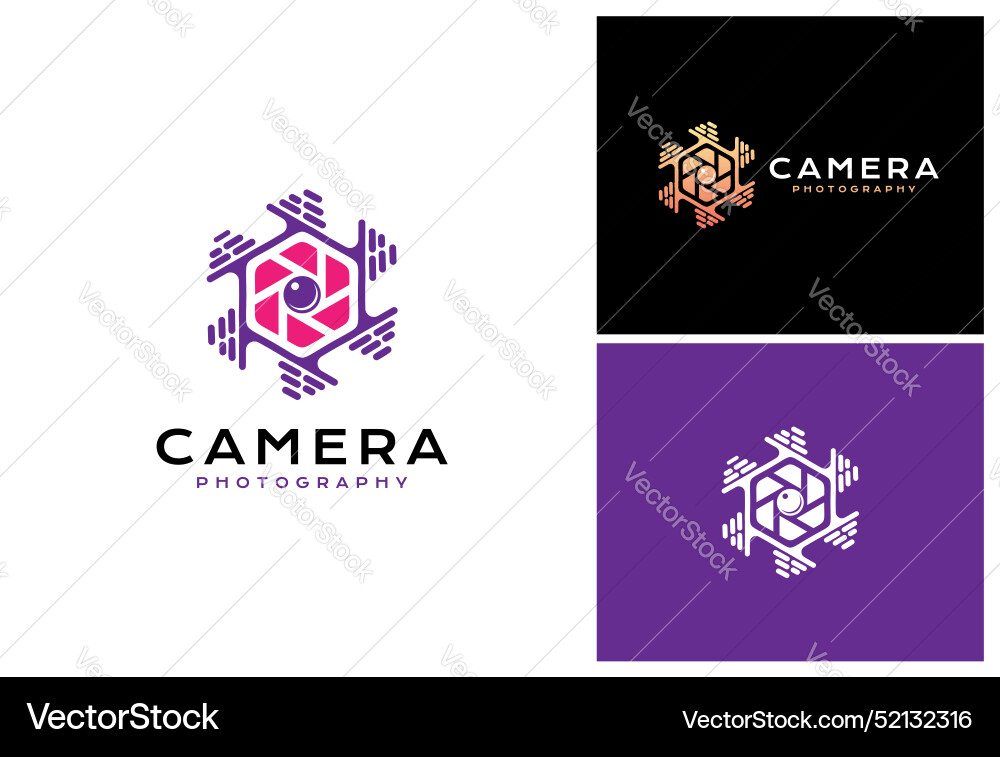 Colorful fast shot icon logo design camera Vector Image