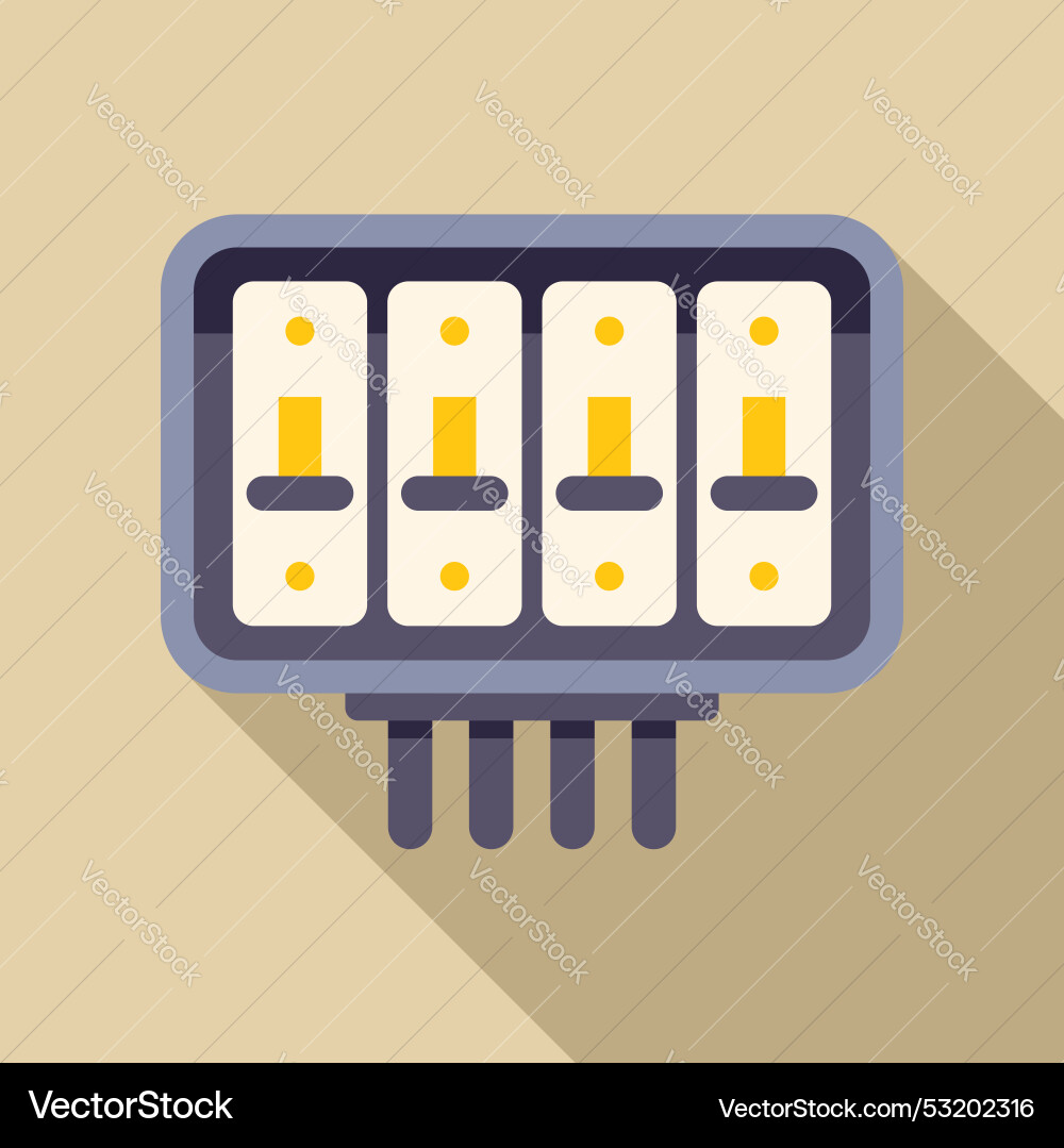 Electric panel controlling power supply Royalty Free Vector
