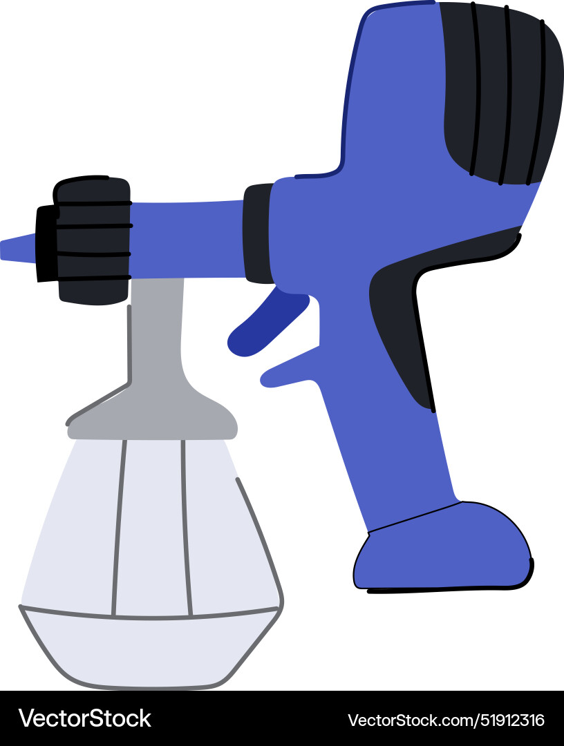 Er paint sprayer cartoon Royalty Free Vector Image