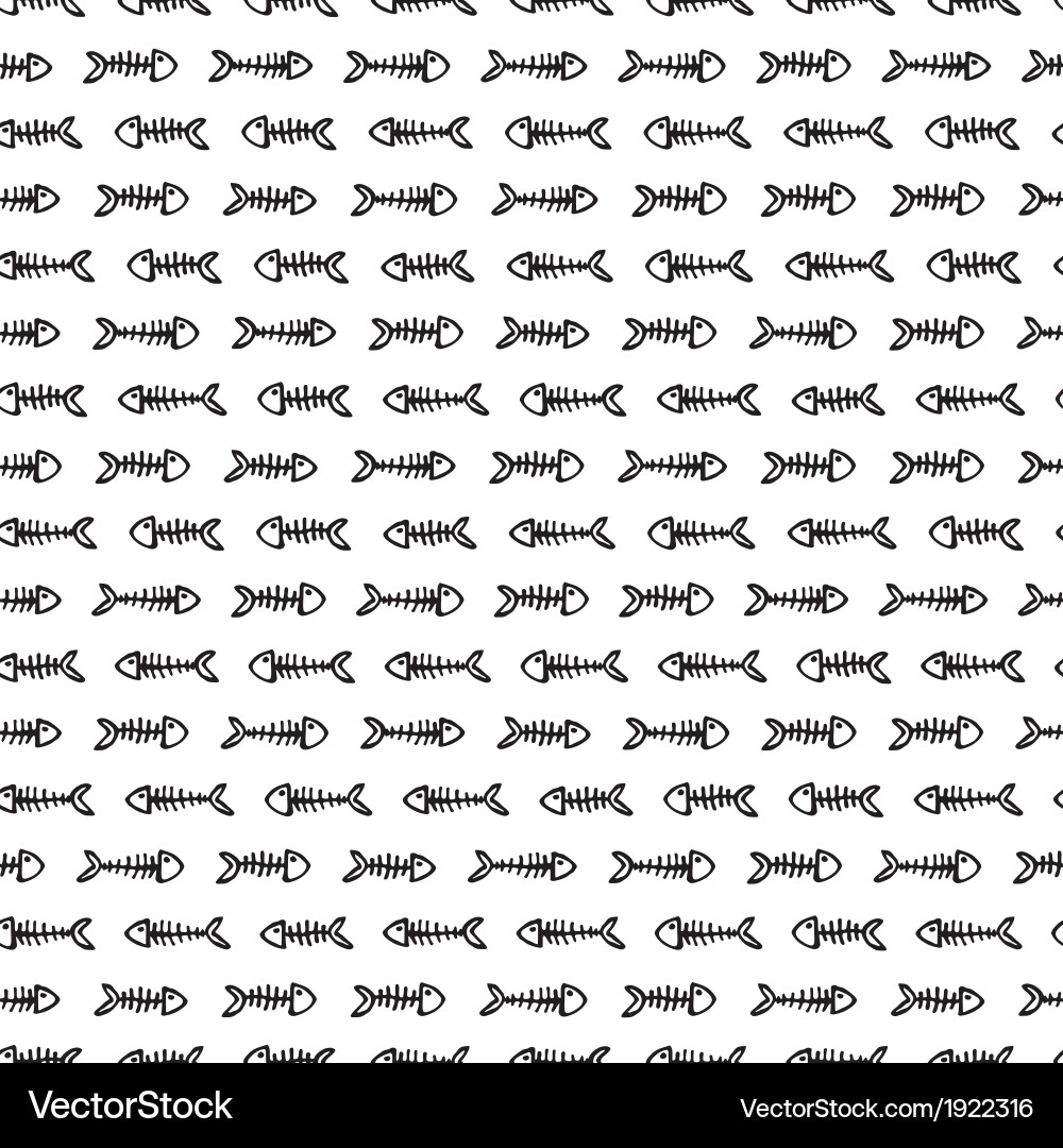 Fishbones pattern Royalty Free Vector Image - VectorStock