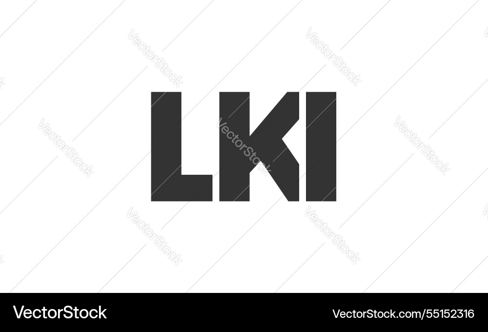Lki logo design template with strong and modern Vector Image