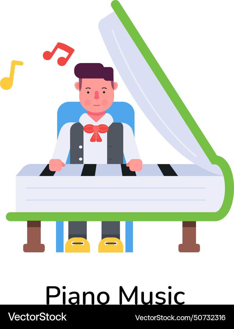 Piano music Royalty Free Vector Image - VectorStock