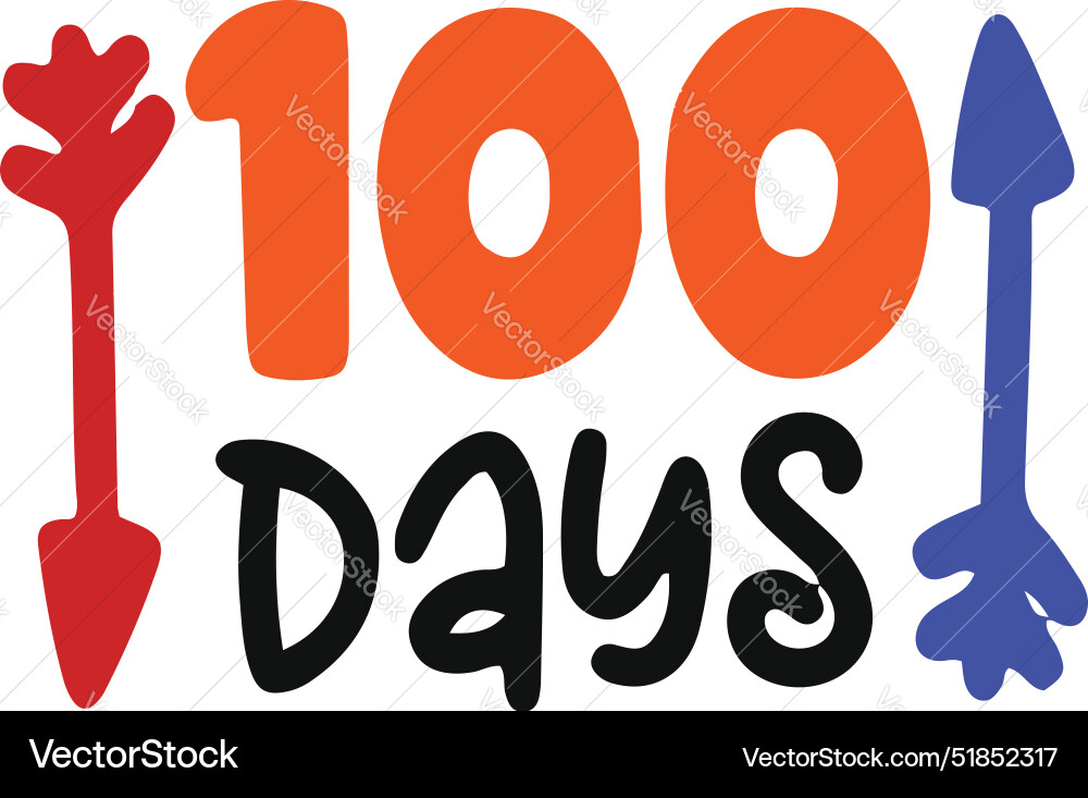 100 days svg day school Royalty Free Vector Image
