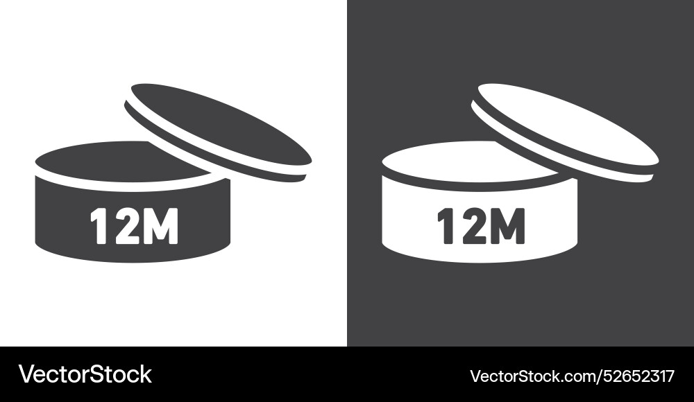 12m icon thin line set Royalty Free Vector Image