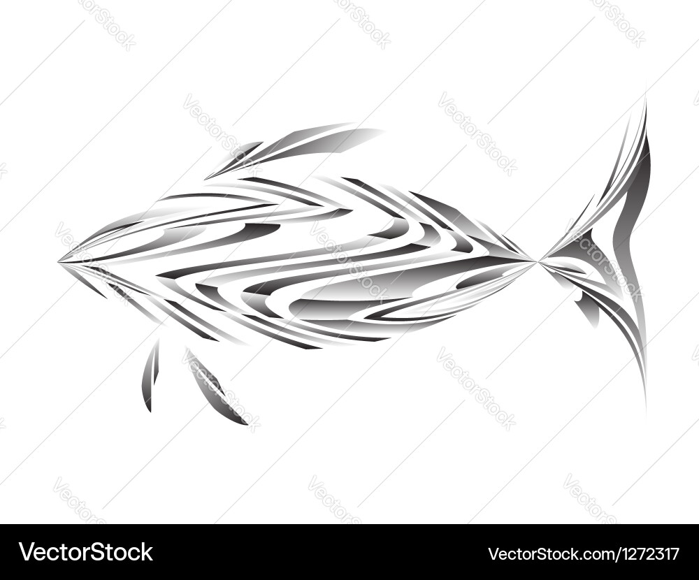 Abstract Fish Motif Royalty Free Vector Image - VectorStock