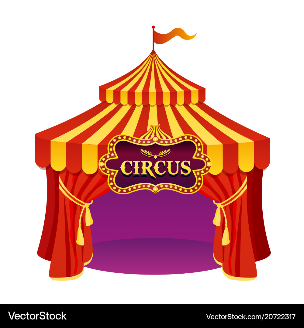 Bright colors circus tent Royalty Free Vector Image