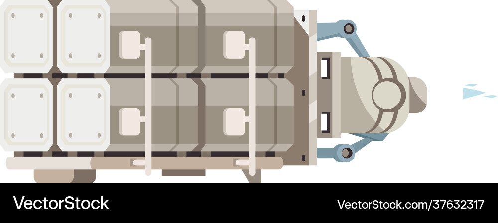 Cartoon space station module Royalty Free Vector Image