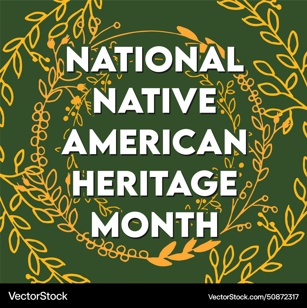 Celebrating native american heritage month Vector Image