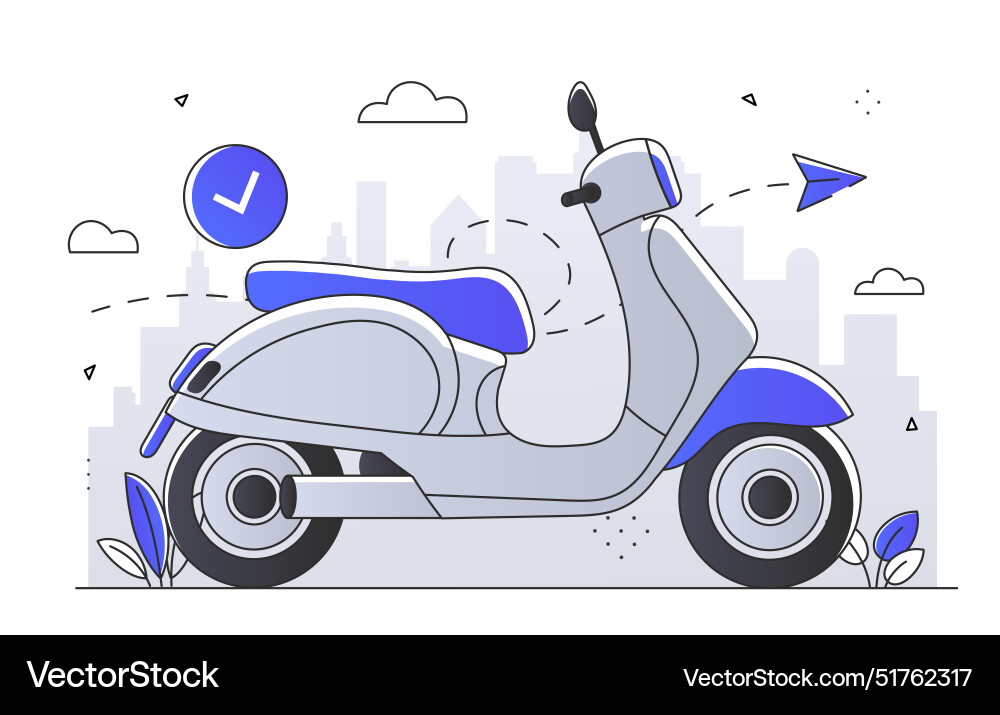 Electro scooter concept Royalty Free Vector Image