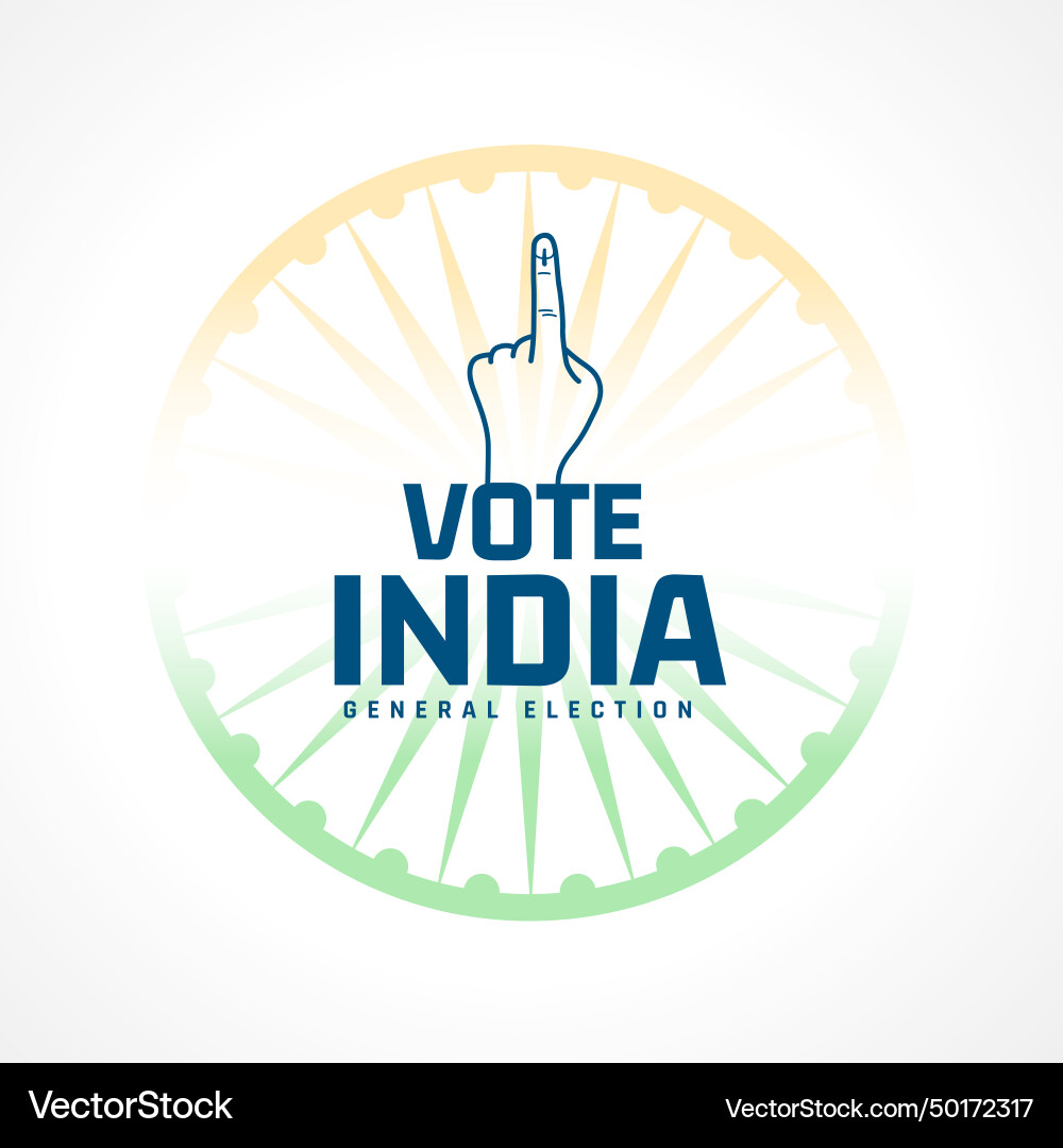 Indian general election voters background Vector Image