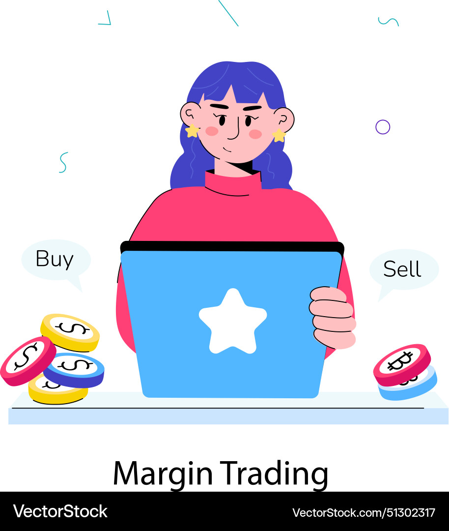 Margin trading Royalty Free Vector Image - VectorStock