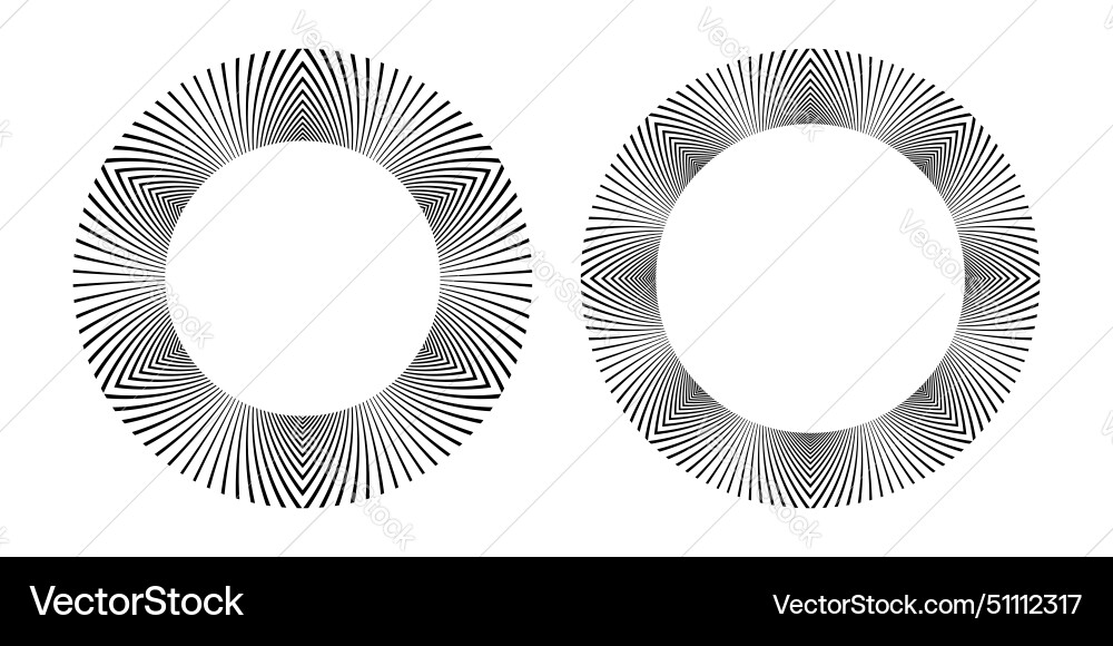 Patterns for round frames Royalty Free Vector Image