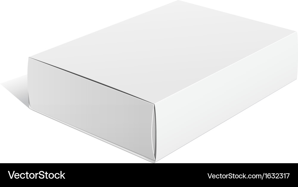Realistic white package carton box for software Vector Image