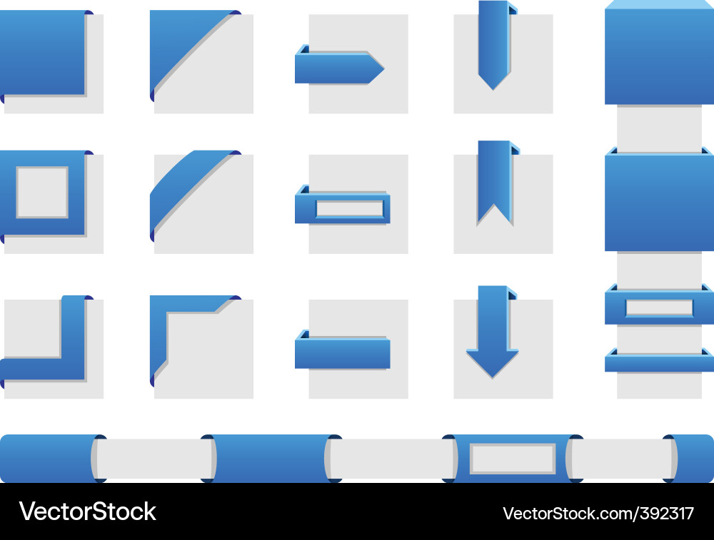 Web wrap corners Royalty Free Vector Image - VectorStock