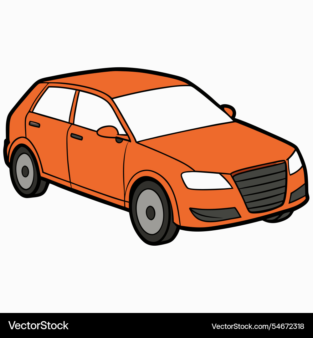Audi car flat design Royalty Free Vector Image