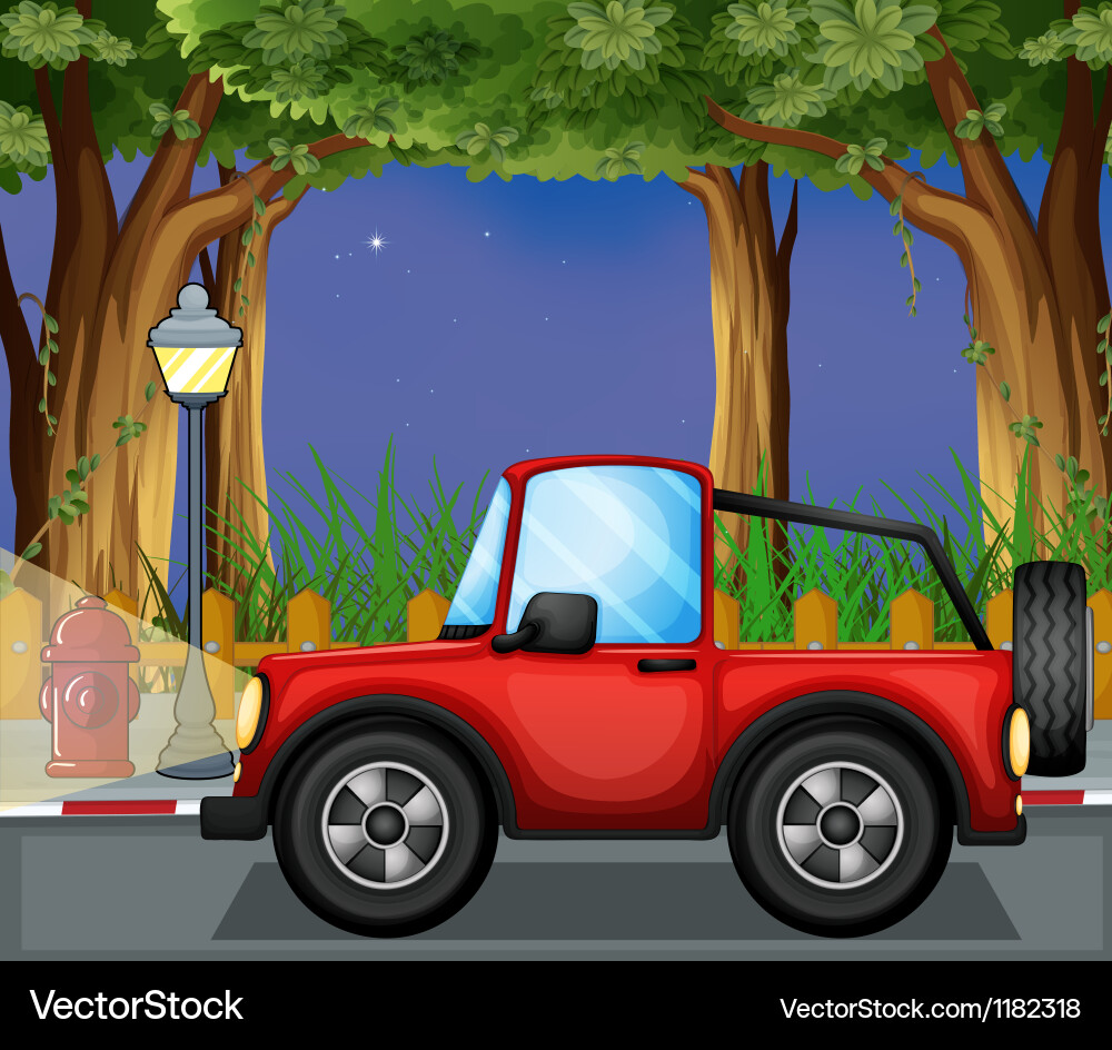 Cartoon jeep Royalty Free Vector Image - VectorStock