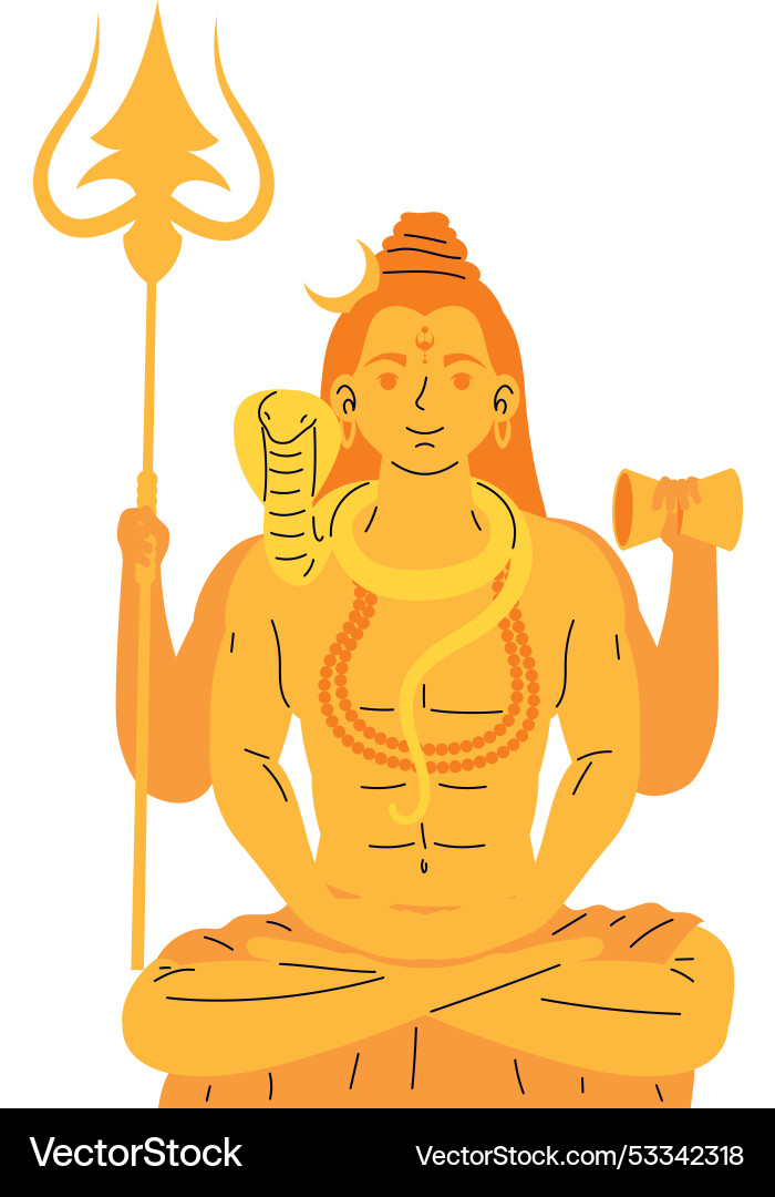 Lord shiva statue Royalty Free Vector Image - VectorStock