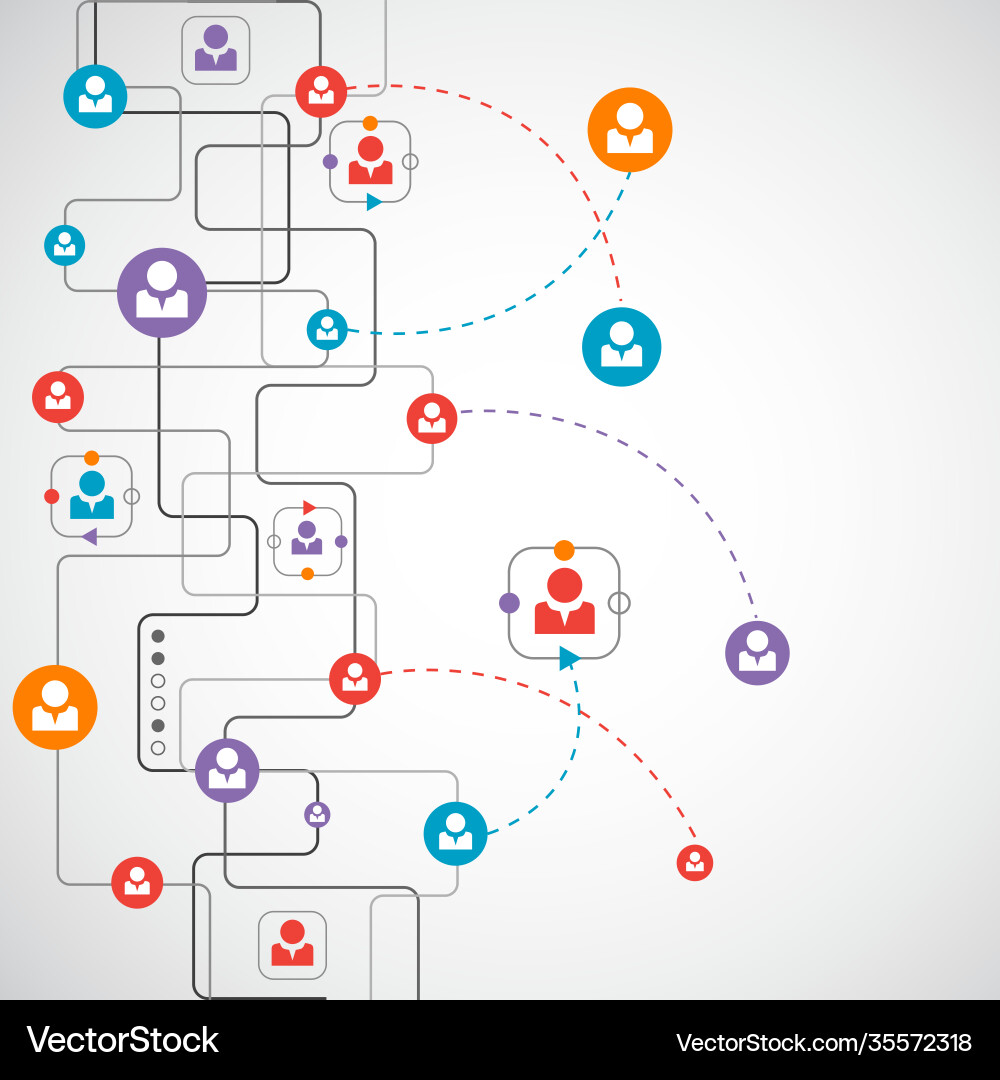 Network concept social media Royalty Free Vector Image