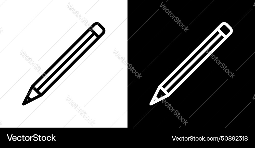 Pencil icon set creative crayons symbol writer Vector Image