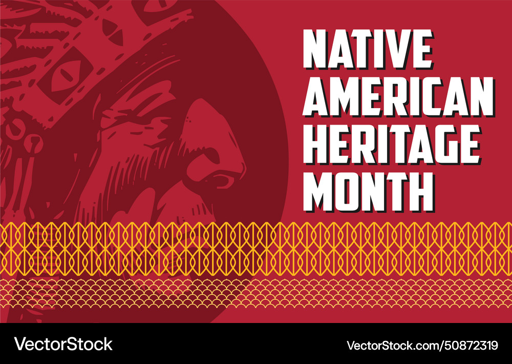 Celebrating native american heritage month Vector Image