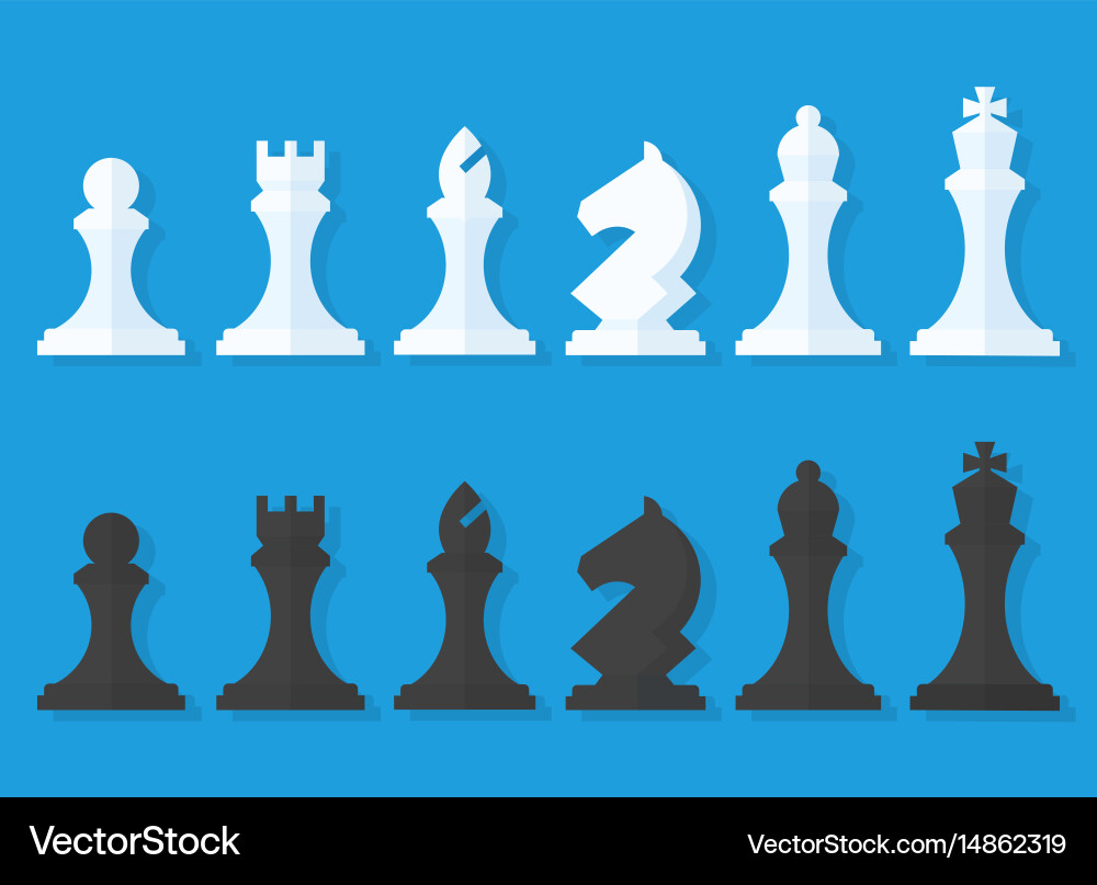 Chess pieces set Royalty Free Vector Image - VectorStock