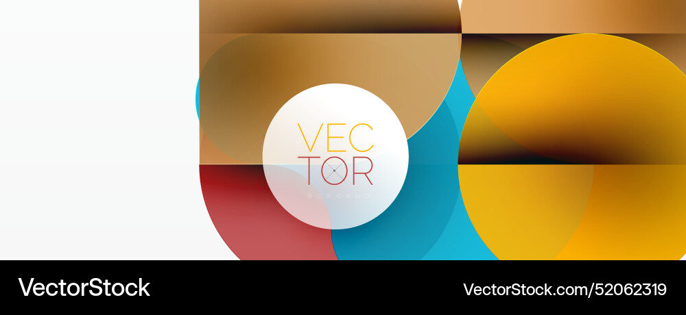 Circles and round shapes geometric minimal Vector Image