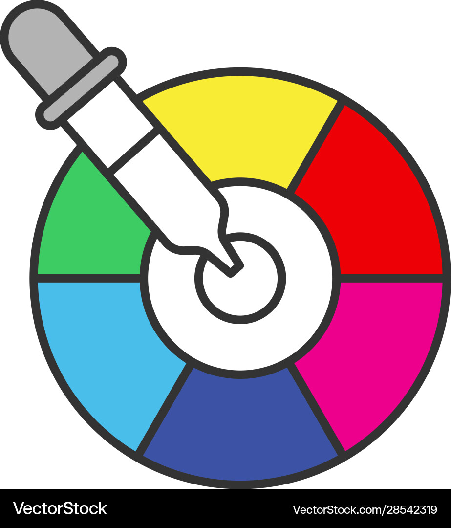 Color picker tool icon Royalty Free Vector Image