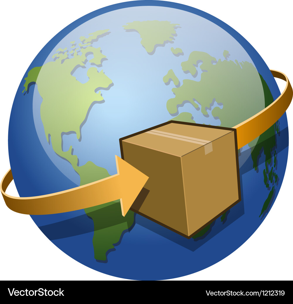 Global shipping Royalty Free Vector Image - VectorStock