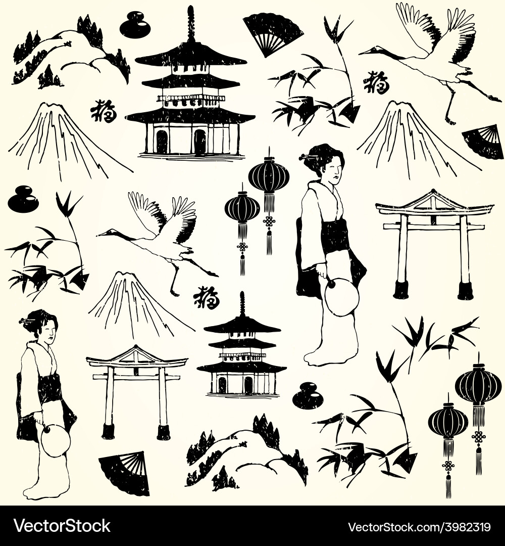 Japan pattern Royalty Free Vector Image - VectorStock
