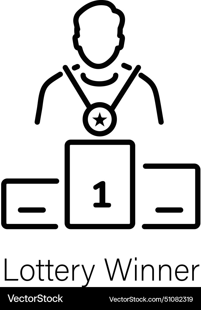 Lottery winner Royalty Free Vector Image - VectorStock