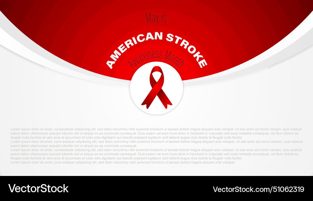 May is american stroke awareness month Royalty Free Vector
