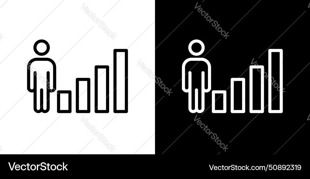 Personal development icon set human career growth Vector Image