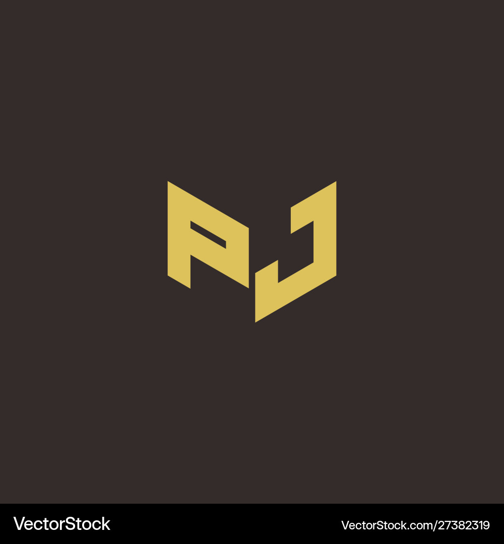 Pj logo letter initial designs template Royalty Free Vector