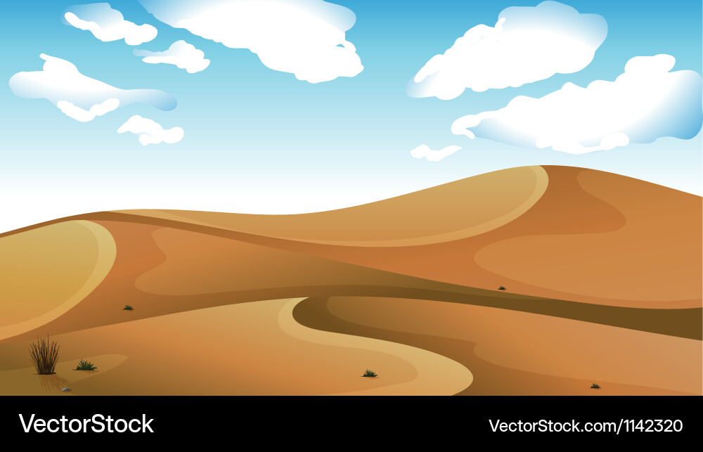 A desert Royalty Free Vector Image - VectorStock