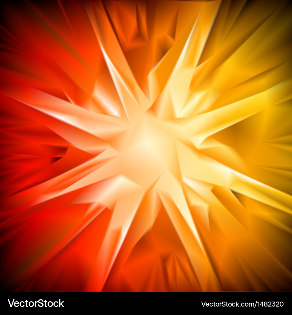 Abstract Red and Gold Starburst Background Vector Image