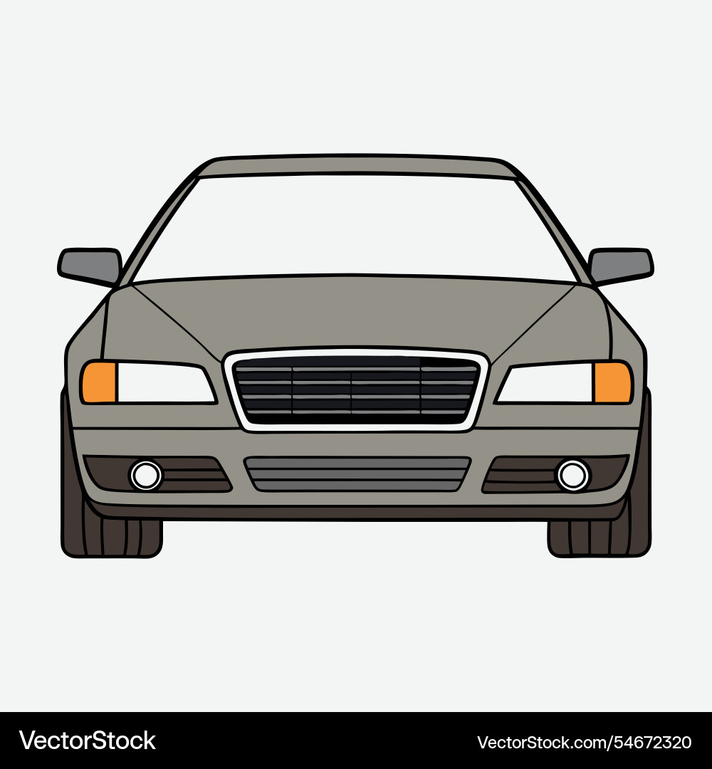 Audi car flat design Royalty Free Vector Image